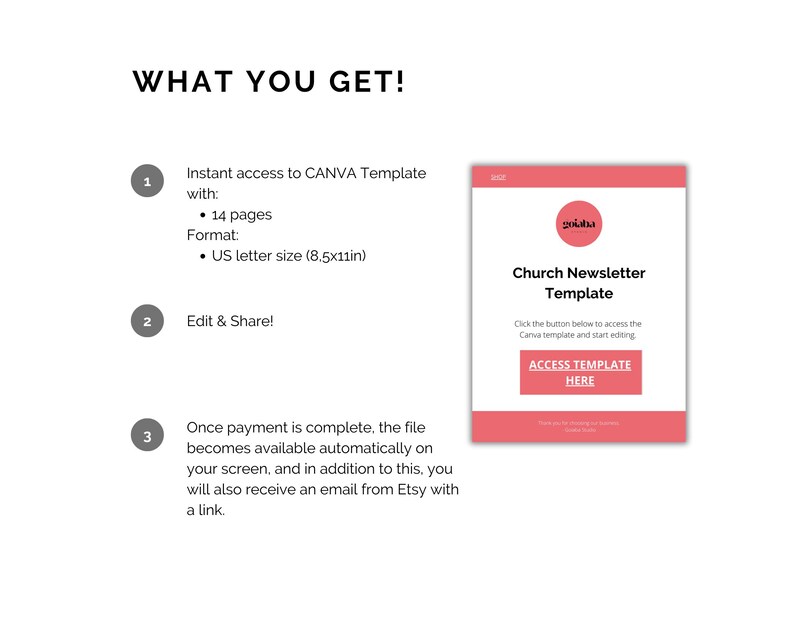 Church Newsletter Template: Editable Monthly Layout (canva, 14 Pages ...