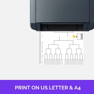 Tournament Bracket Template | Printable and Editable Sports Bracket Set ...