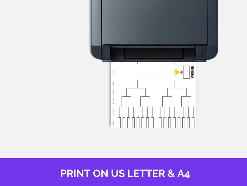 Tournament Bracket Template | Printable and Editable Sports Bracket Set ...