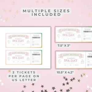 Printable Birthday Spa Day Coupon Template (canva Editable) - Etsy
