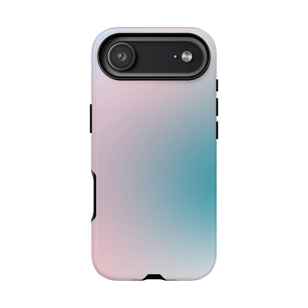 Pastel Gradient Phone Case – Soft Pink Blue Ombre Cover – Minimal ...