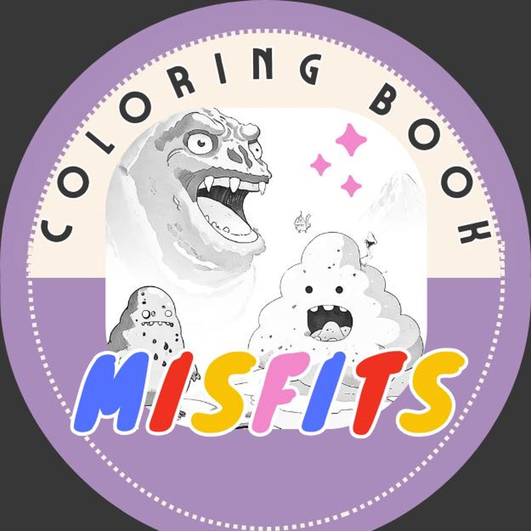 46 Page PDF/PNG, Ai-generated | Misfits | Coloring Book for Kids and ...