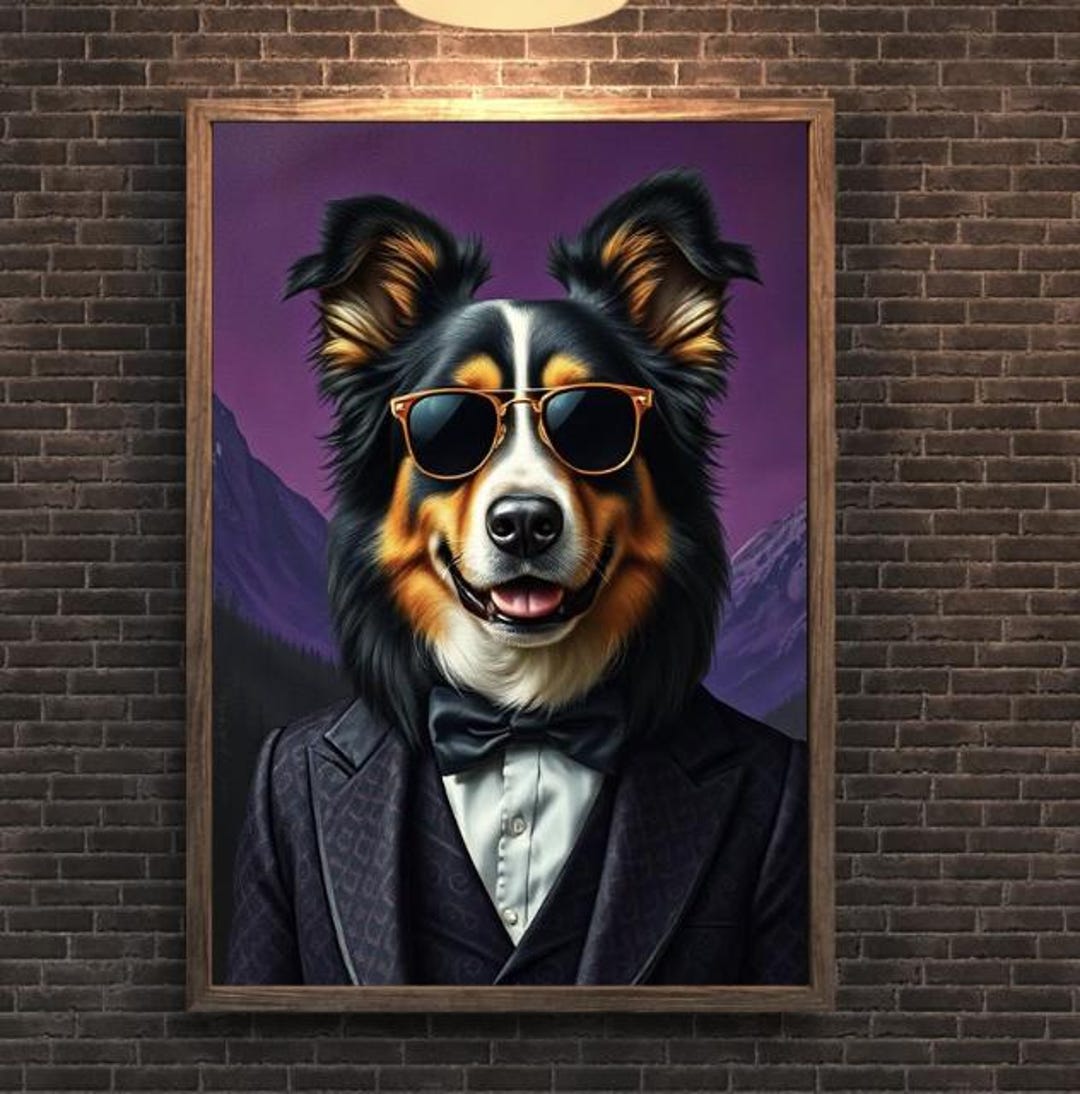 Fancy Dog Portrait Png Vintage 1900s - Trending Illustration Graphic ...