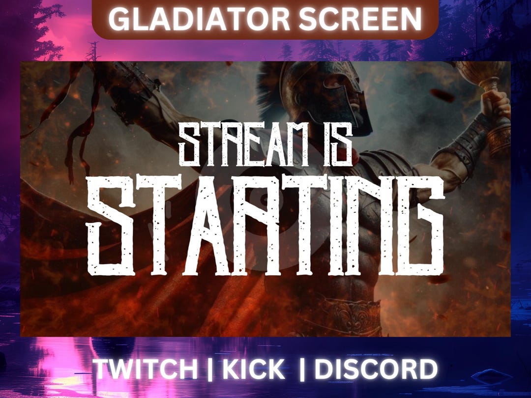Twitch Overlay Package | Animated Stream Overlay Bundle | Gladiator Stream Overlay Collection ...