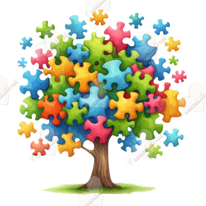 Autism Awareness Puzzle Tree PNG: Sublimation Design (digital Download ...