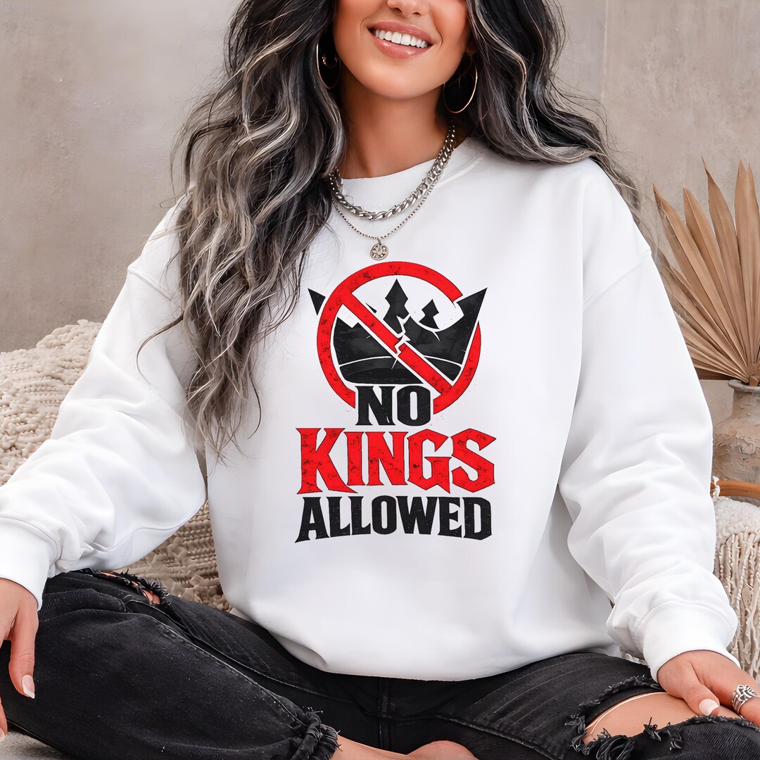 NO KINGS Png, Anti King Grudge Crown Graphic, Freedom Quote Political ...