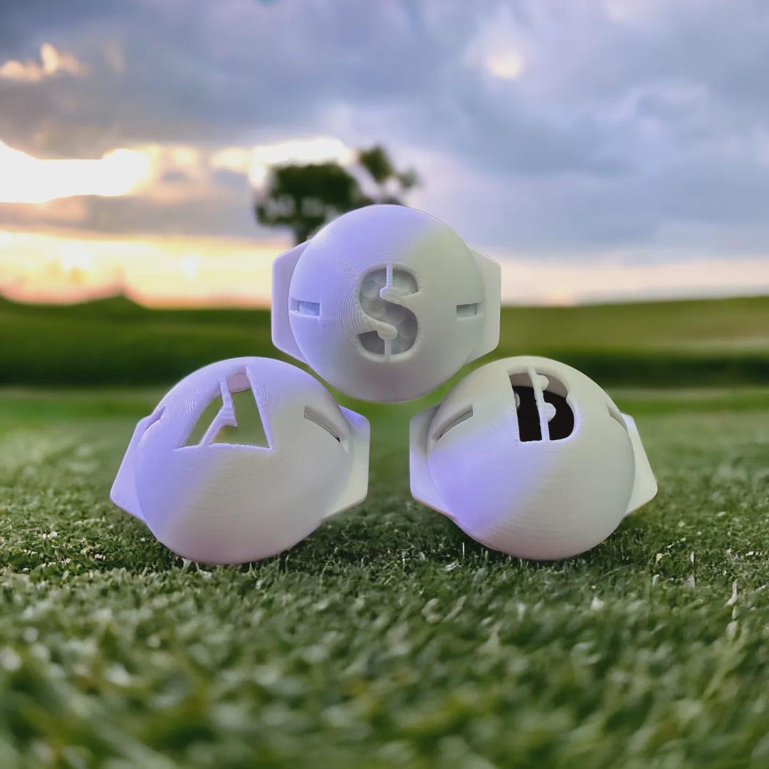 Personalized Golf Ball Marker | 3D Printed Single Character Marker - Etsy