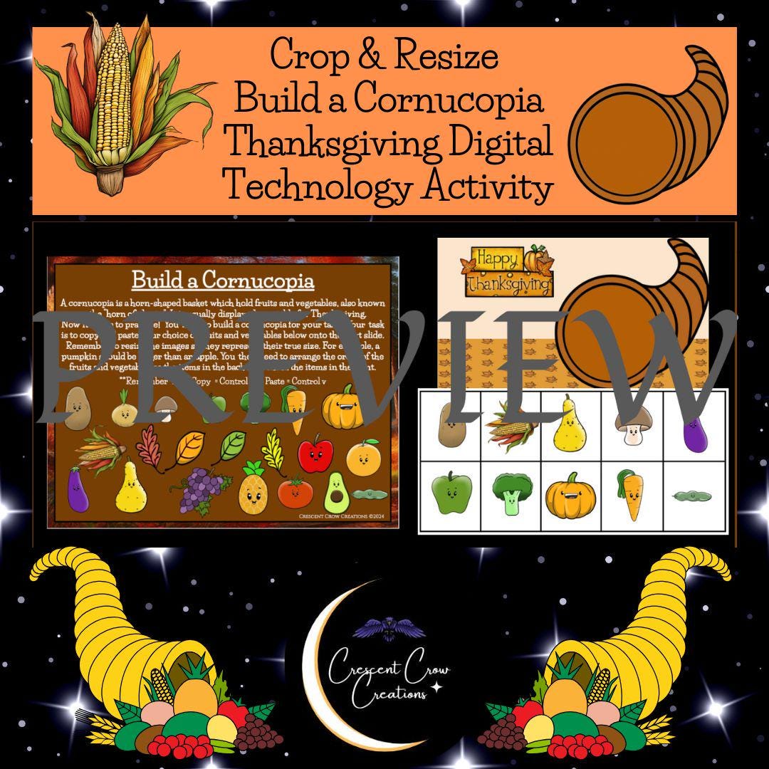 Thanksgiving Build a Cornucopia Crop & Resize Digital Technology ...