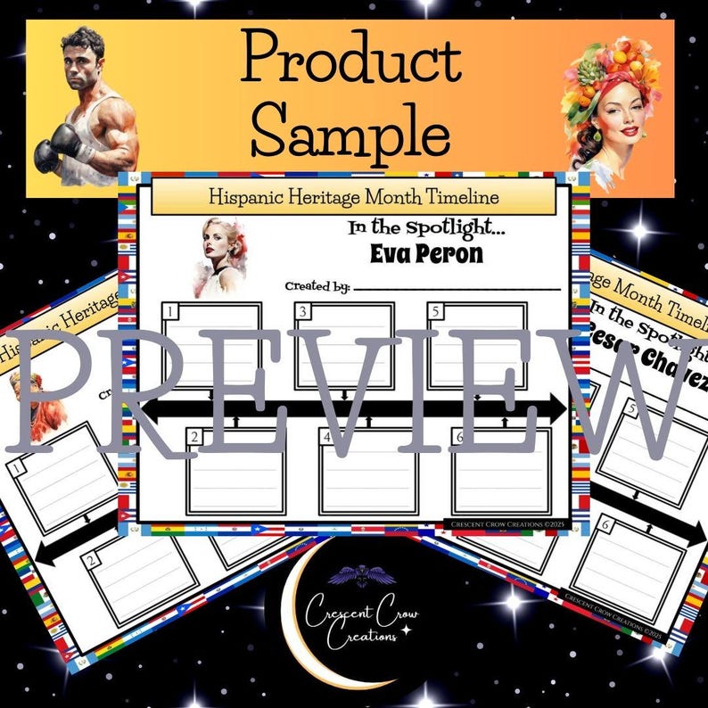 Hispanic Heritage Month Biographies & Timeline Project (digital ...