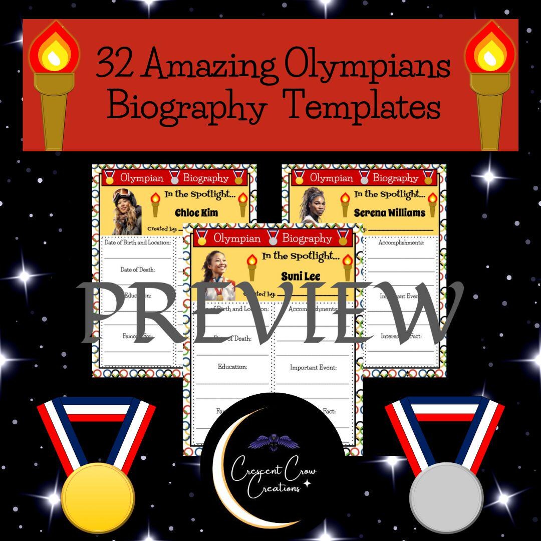 32 Amazing Olympian Athletes Biography Templates Physical Education ...