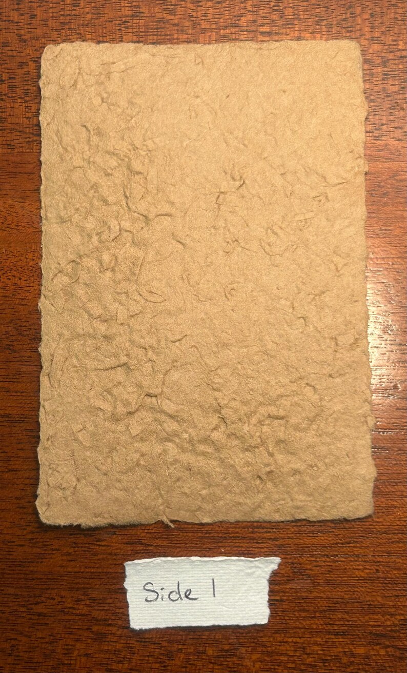 Handmade Recycled Paper Sheets [pack of 5] - Brown, Deckled Edge, 4x6 ...