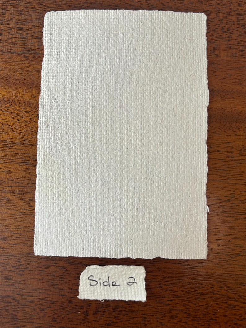 Handmade Recycled Paper Sheets [pack of 5] - White, Deckled Edge, 4x6 ...