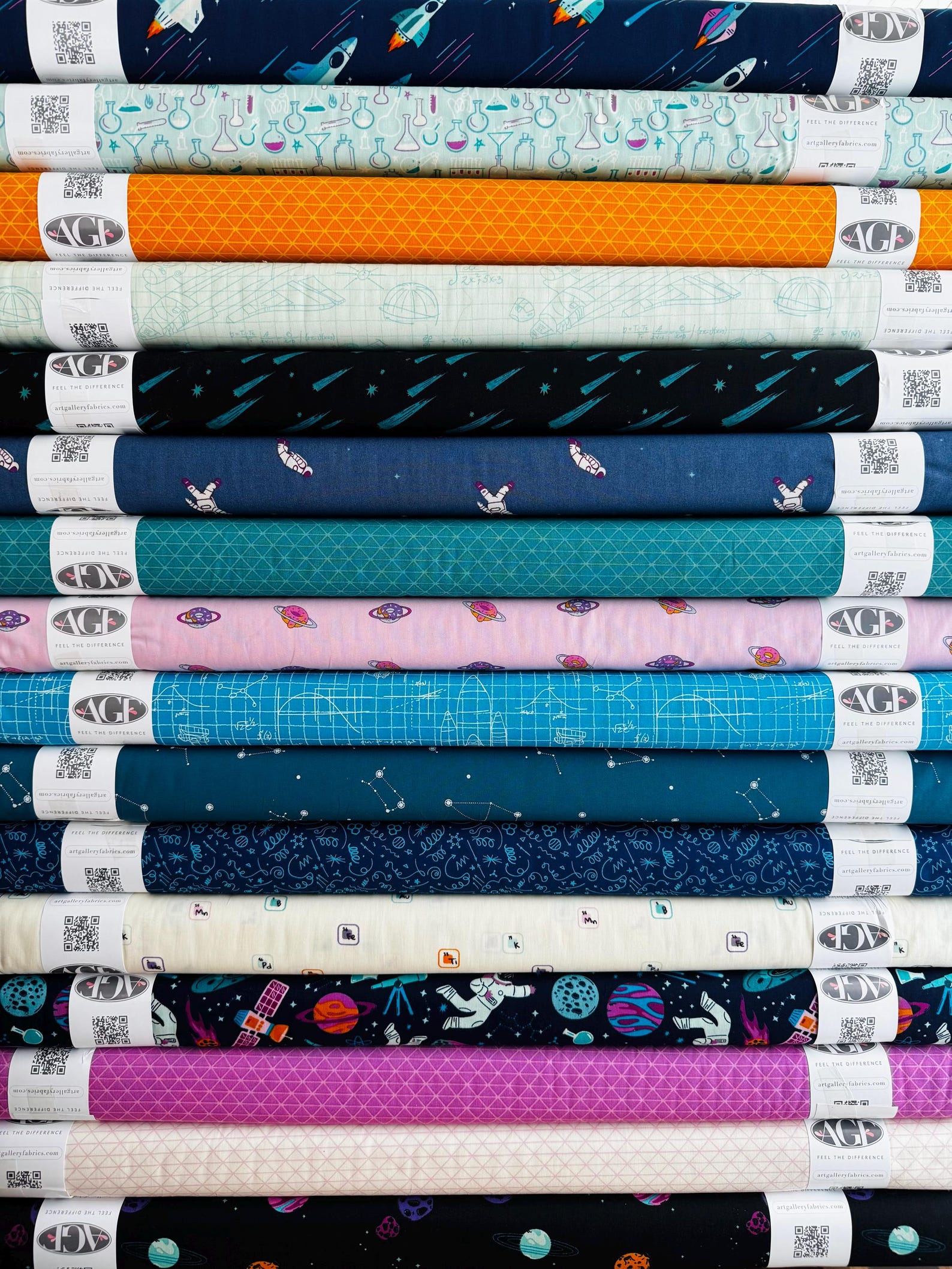 Infinity Triangle Mars | Rocket Science | Art Gallery Fabric | 1/2 Yard ...