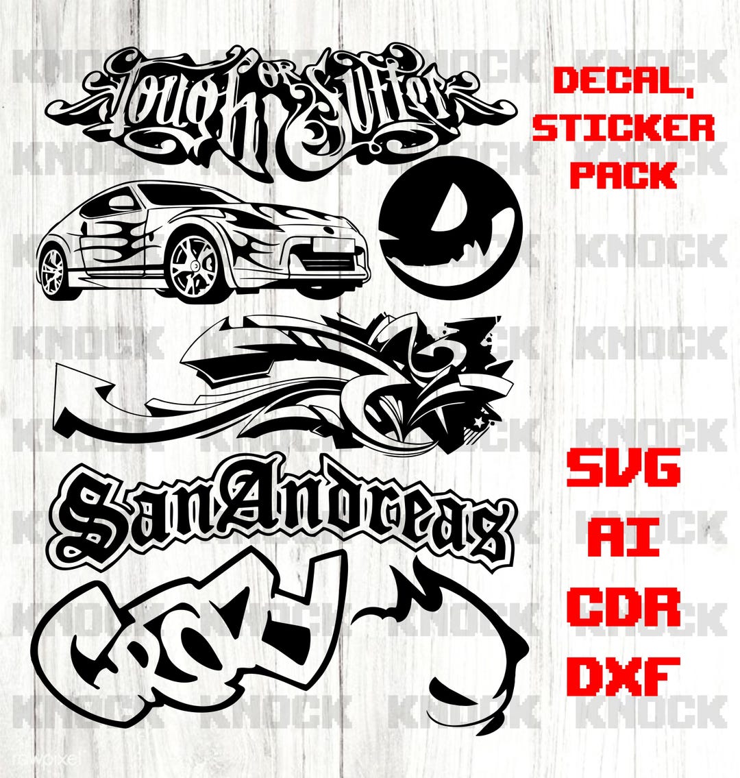 Sticker Bundle Svg, Car Sticker Svg, Car Decal Svg, Bumper Sticker Svg ...