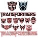 Transformers Font Alphabet SVG Autobot Head Skine Robot Logo Font Transformer Faces Svg Robot ...