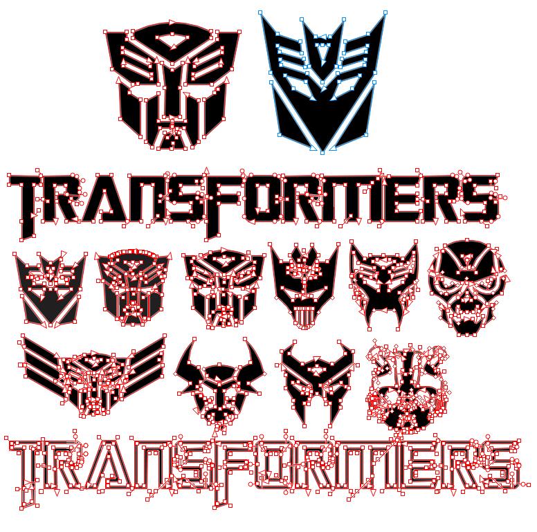 Transformers Font Alphabet SVG Autobot Head Skine Robot Logo Font ...
