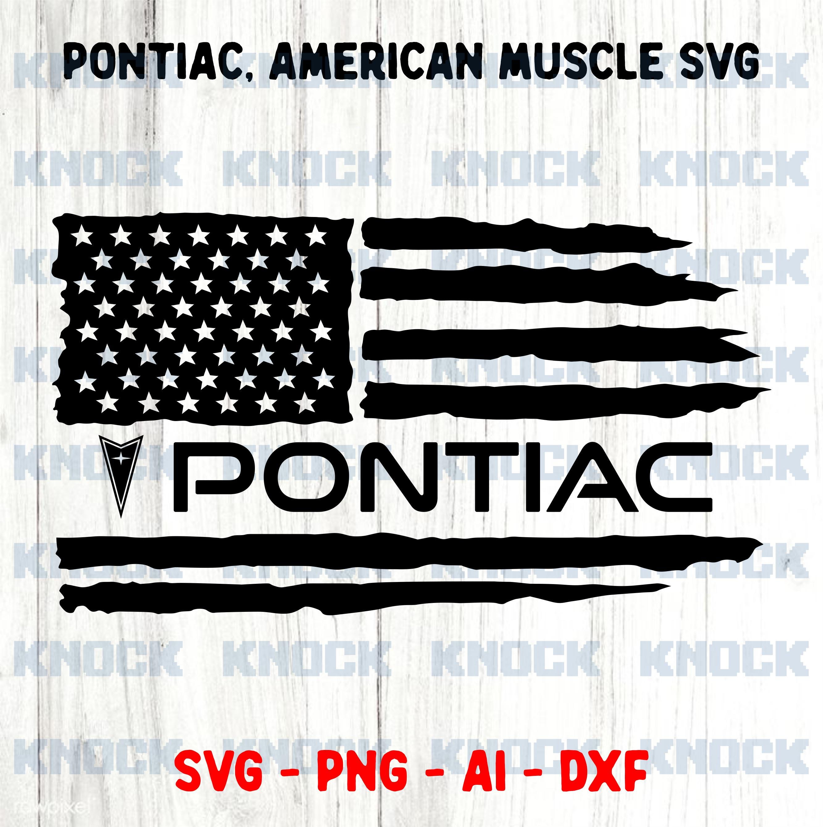 Pontiac Svg, Pontiac Logo Svg, American Muscle Svg, Pontiac USA Flag ...