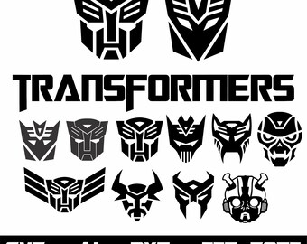 Transform Font Alphabet SVG Transform Head Skine Robot Logo Font Transformer Faces Svg Transform ...