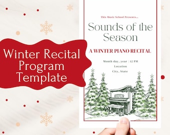 Spring Piano Recital Template— Editable in Canva - Etsy
