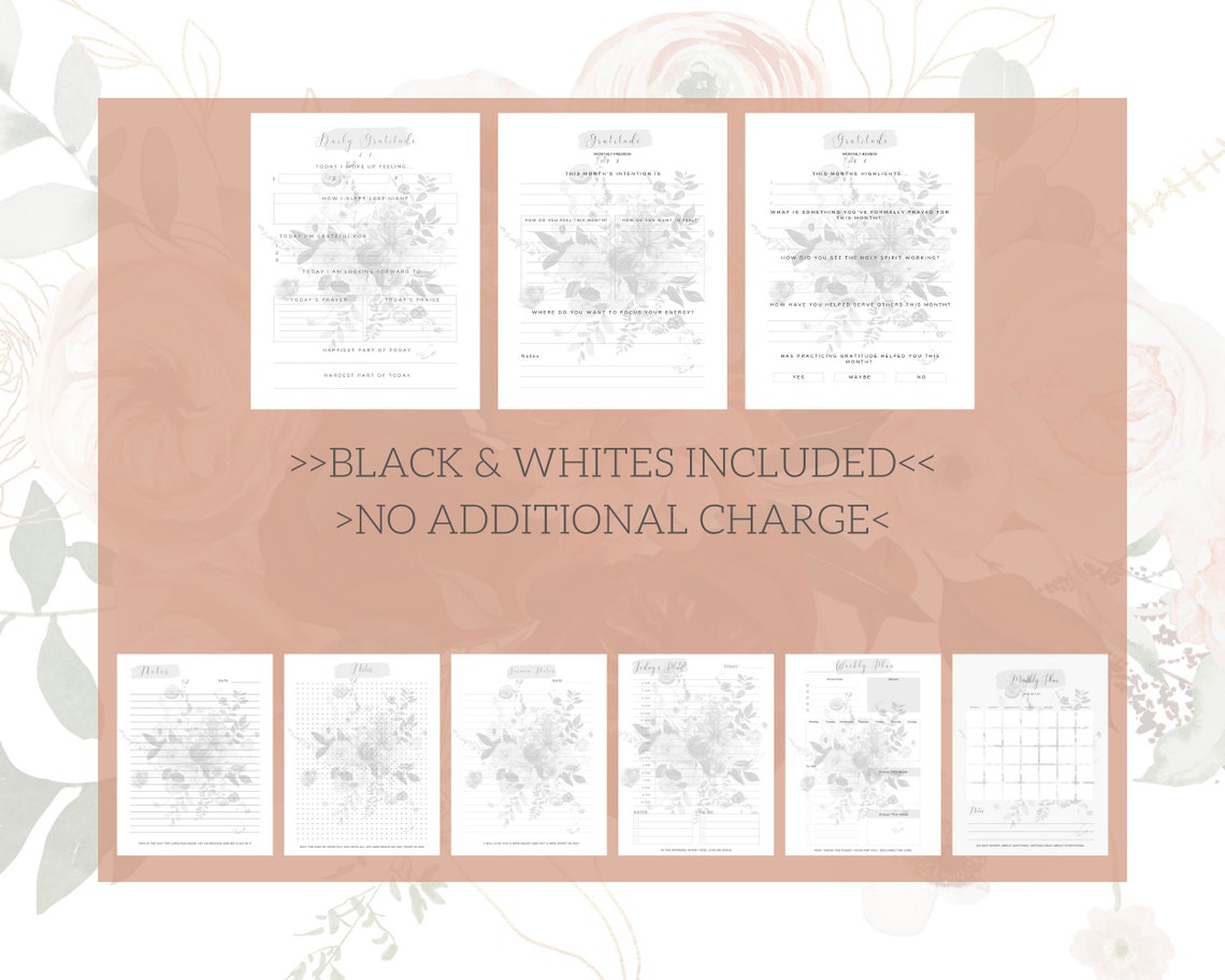Faith Based Planner & Gratitude Bundle, Digital Download, Printable ...