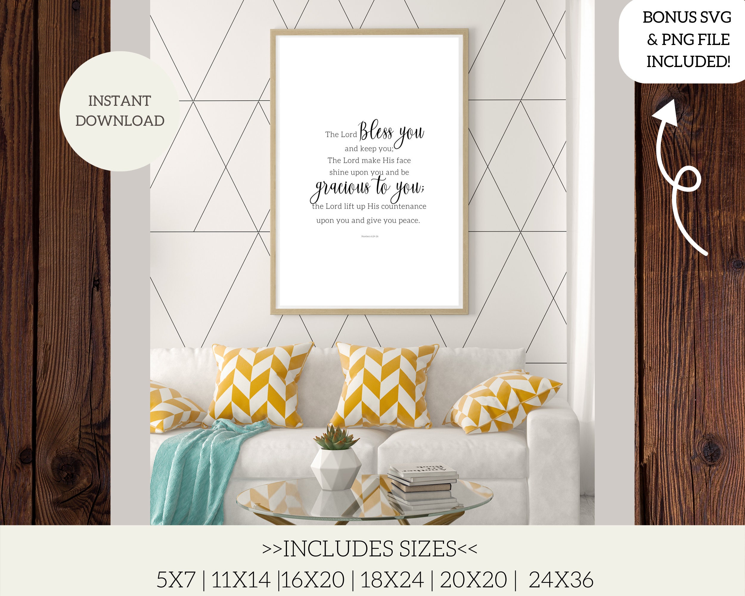 The Lord Bless You; Keep You Verse Image | Bonus SVG & PNG File ...