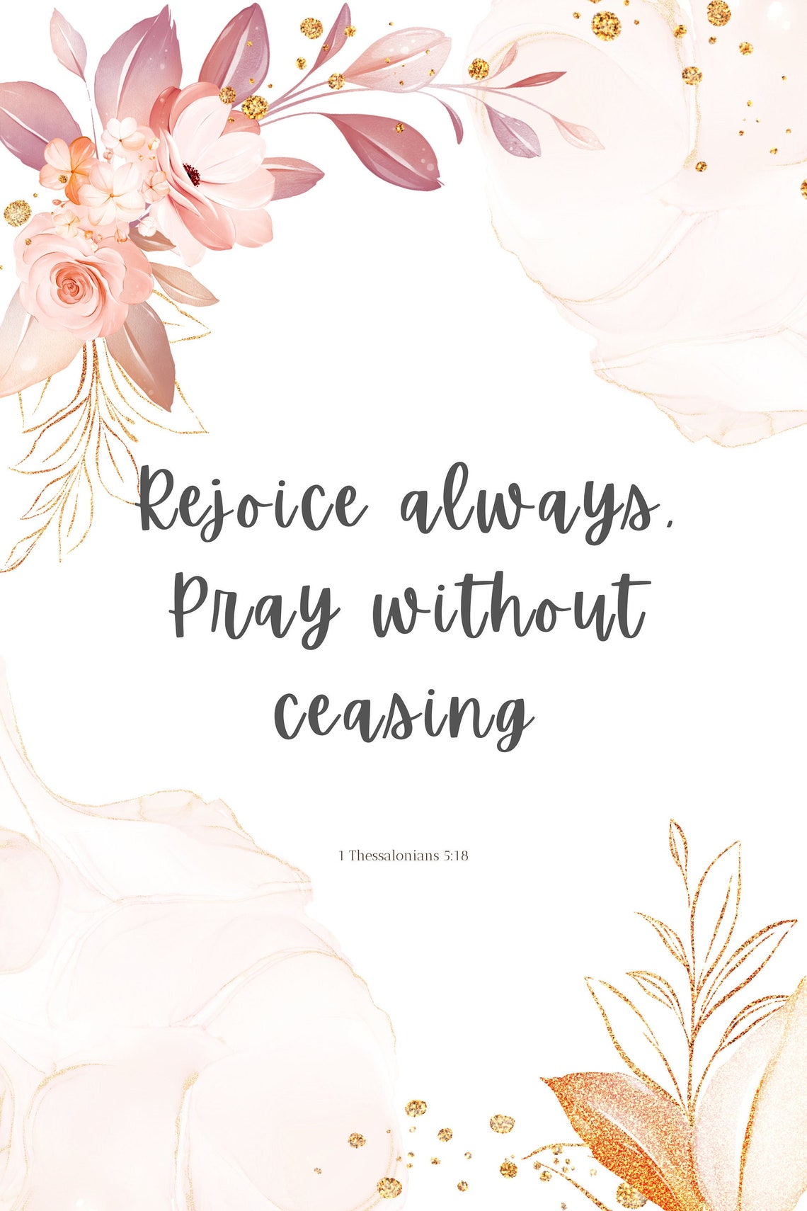 1 Thessalonians 5:18 Bible Verse Wall Art, Digital Download, Printable ...