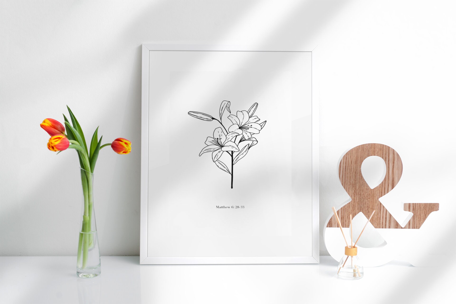 Lillie Flower Bible Verse Encouragement,wall Art,printable Digital ...