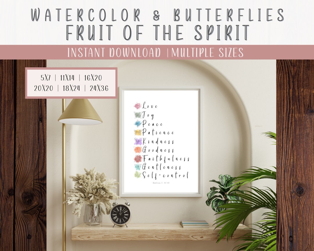Fruit of the Spirit Wall Art | Instant Digital Download Print for Your ...