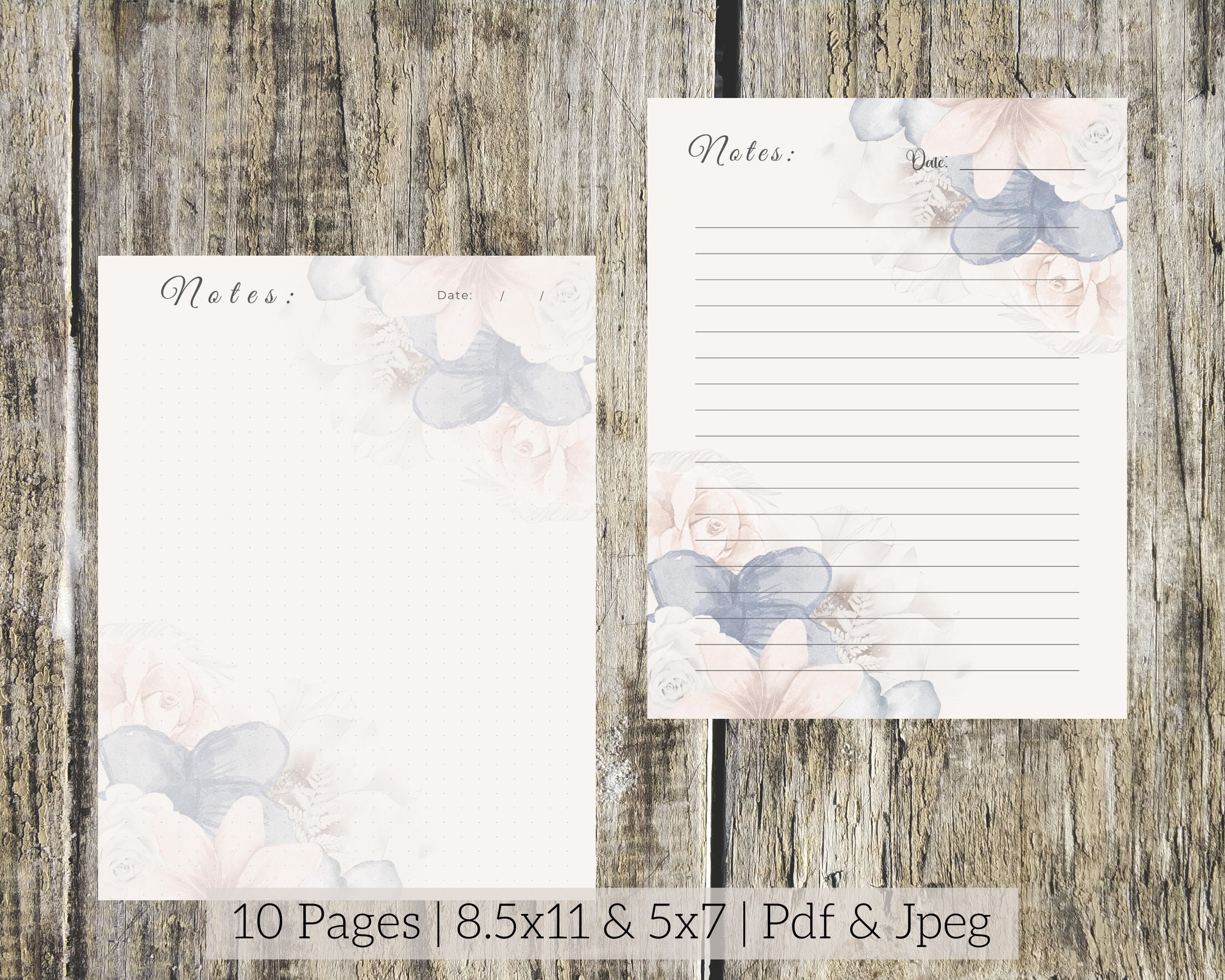 Daily Printable Planner Set of 10 Pages Instant Digital Download Pdf ...