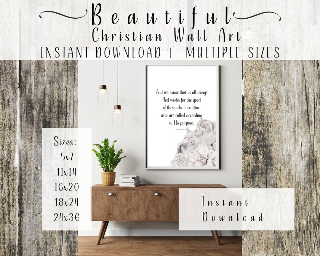 Romans 8:28 Bible Verse Photo Image | Christian Wall Art | Instant ...