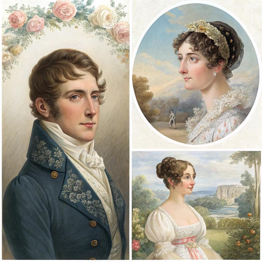 Printable Vintage Portraits & Regency-inspired Art - Etsy