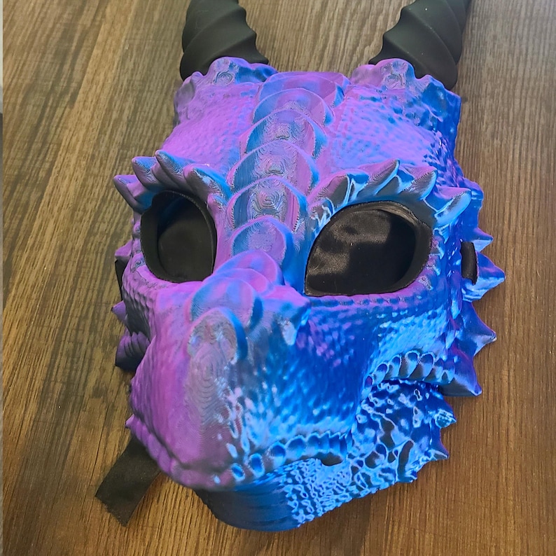Articulated Dragon Mask With Interchangeable Horns: Cosplay, LARP ...