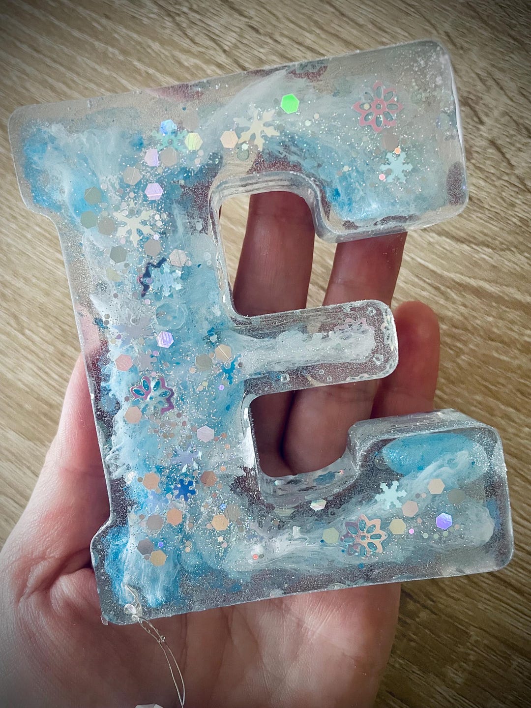 Frozen Resin Letter Lamp: Personalized Night Light, Kids Decor - Etsy