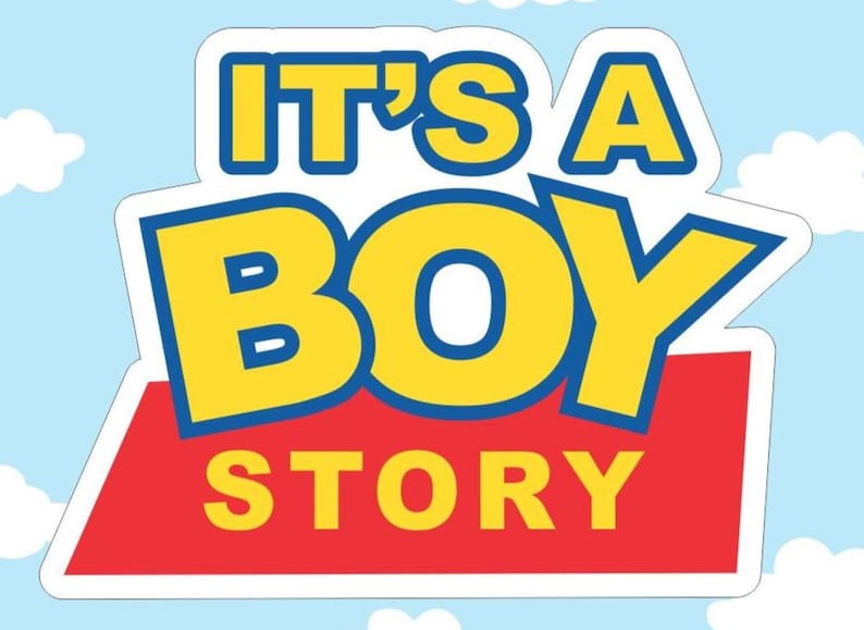 It's a Boy Story Birthday Sign | UV Sticker Vinyl | Happy Birthday ...