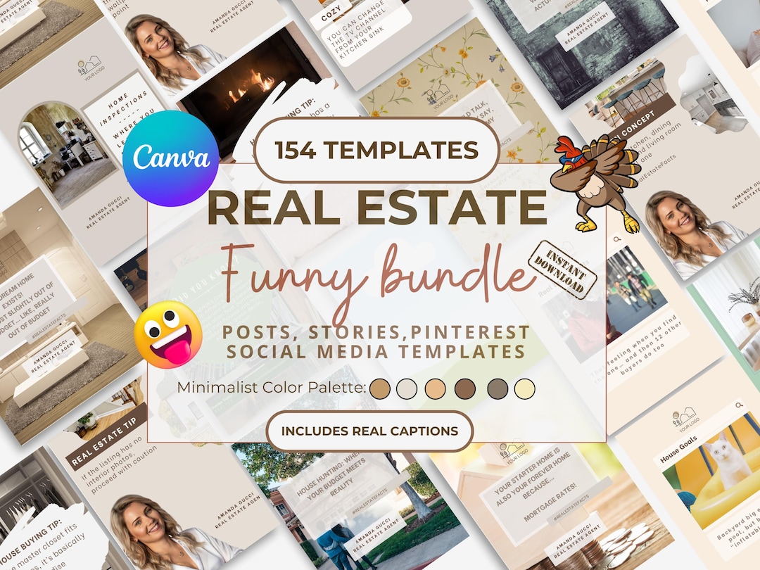 Funny Real Estate Posts Realtor Social Media Funny Instagram Template ...