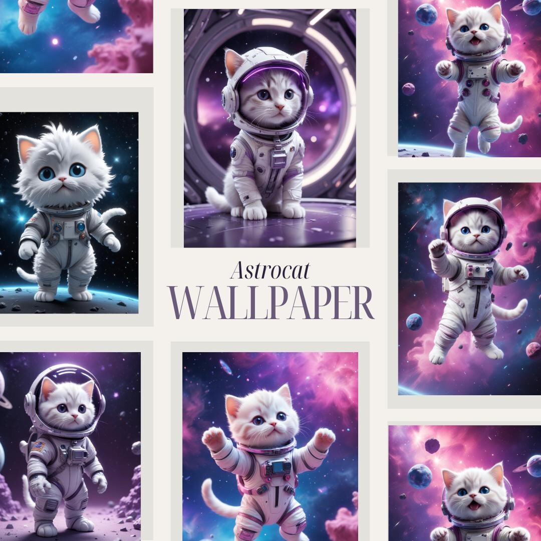 6 Astrocat Wallpaper for Smartphone INSTANT DOWNLOAD, Screensaver - Etsy