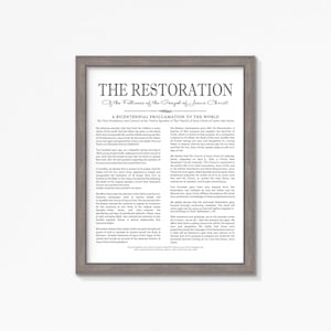 Restoration Bicentennial Proclamation-april 2020 General Conference ...