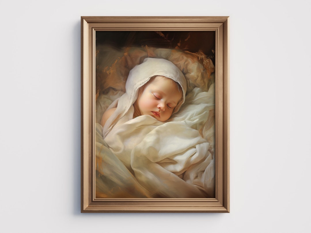 Saviors Birth-baby Jesus-christmas Art-jesus Christ Art-digital ...