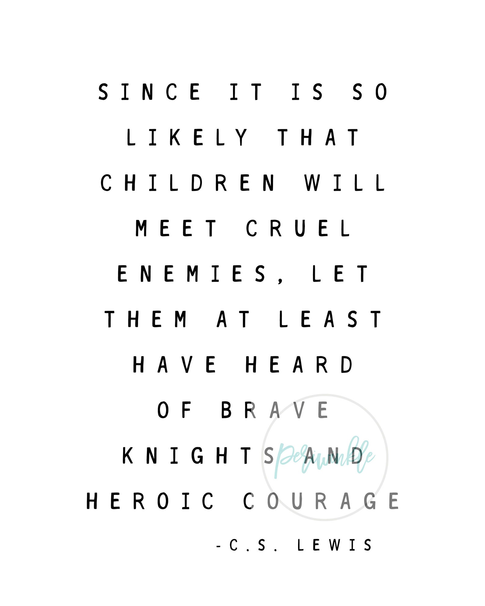 Brave Knights-heroic Courage-children's C.S. Lewis - Etsy