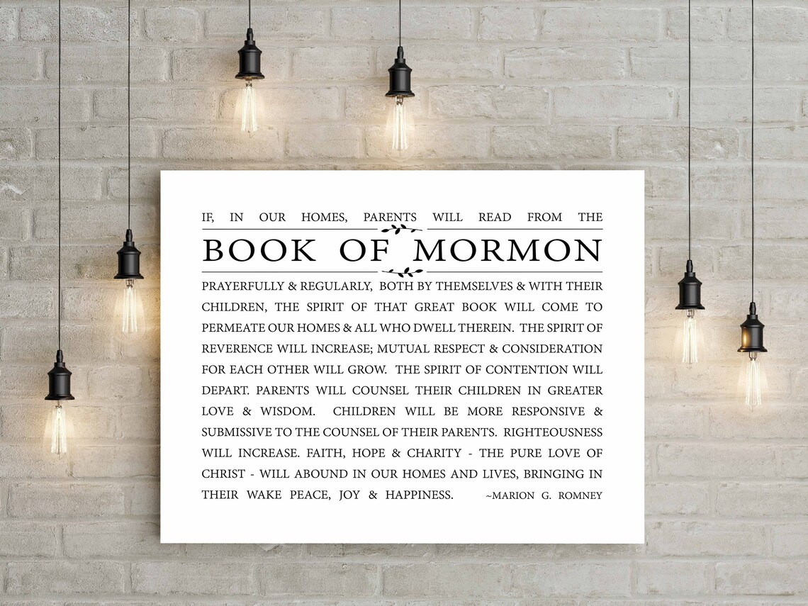 Lds-book of Mormon-printable Quote-digital Files-scripture | Etsy