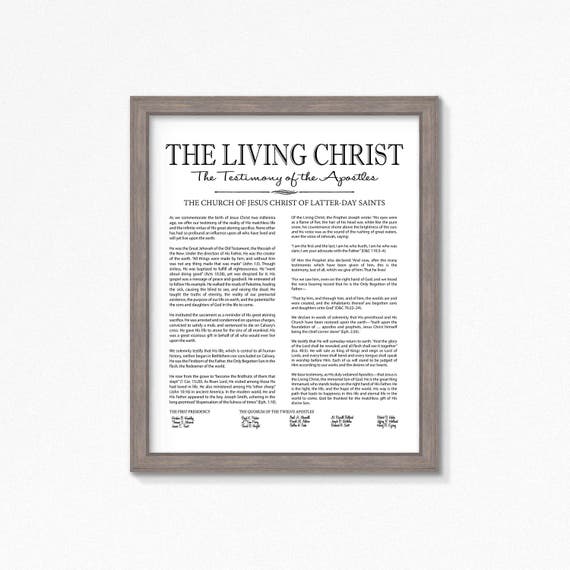 The Living Christ-printable-lds-multiple Size Choices | Etsy