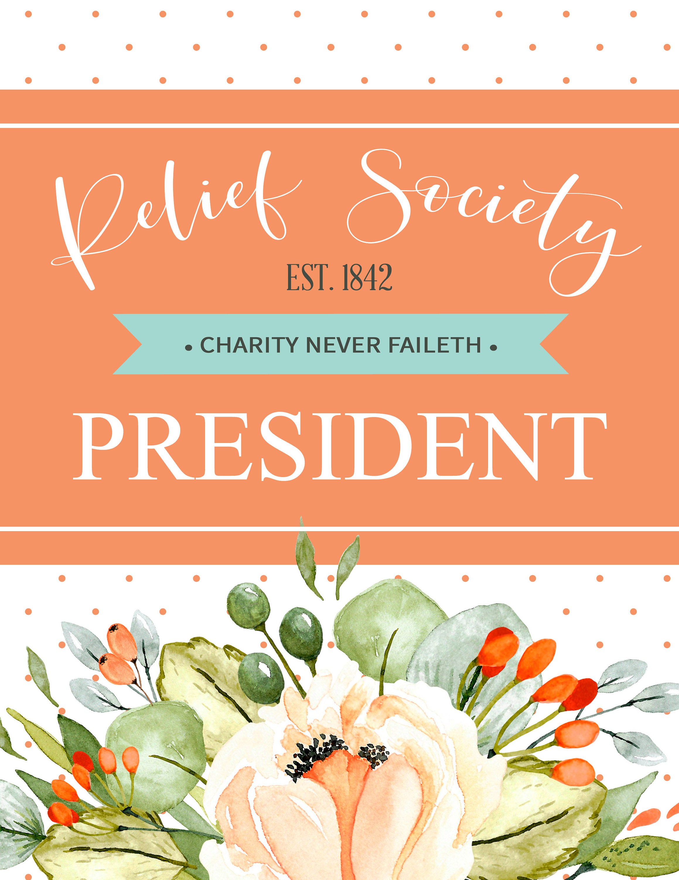 LDS Relief Society Binder Covers & Spines-instant Download - Etsy