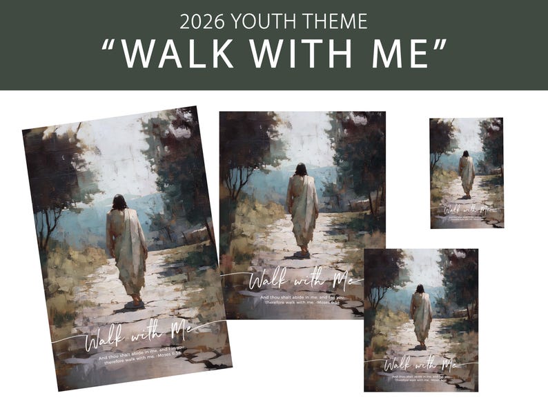 LDS Youth Theme 2026 Printable – “walk With Me” Wall Art (instant ...