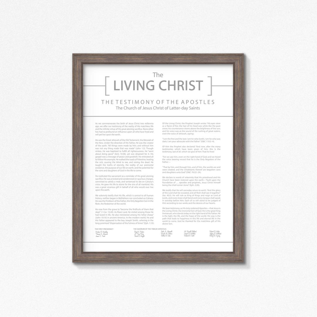 The Living Christ-printable-clean Modern Style-grey Text-lds-multiple ...