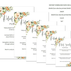 Relief Society Purpose Poster Printables-**updated**-mulitple Sizes ...