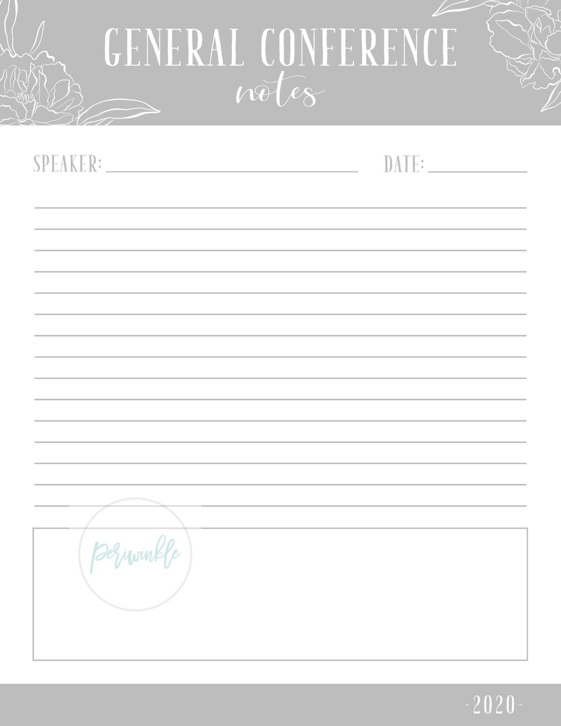 General Conference Notes/journal Packet-april - Etsy