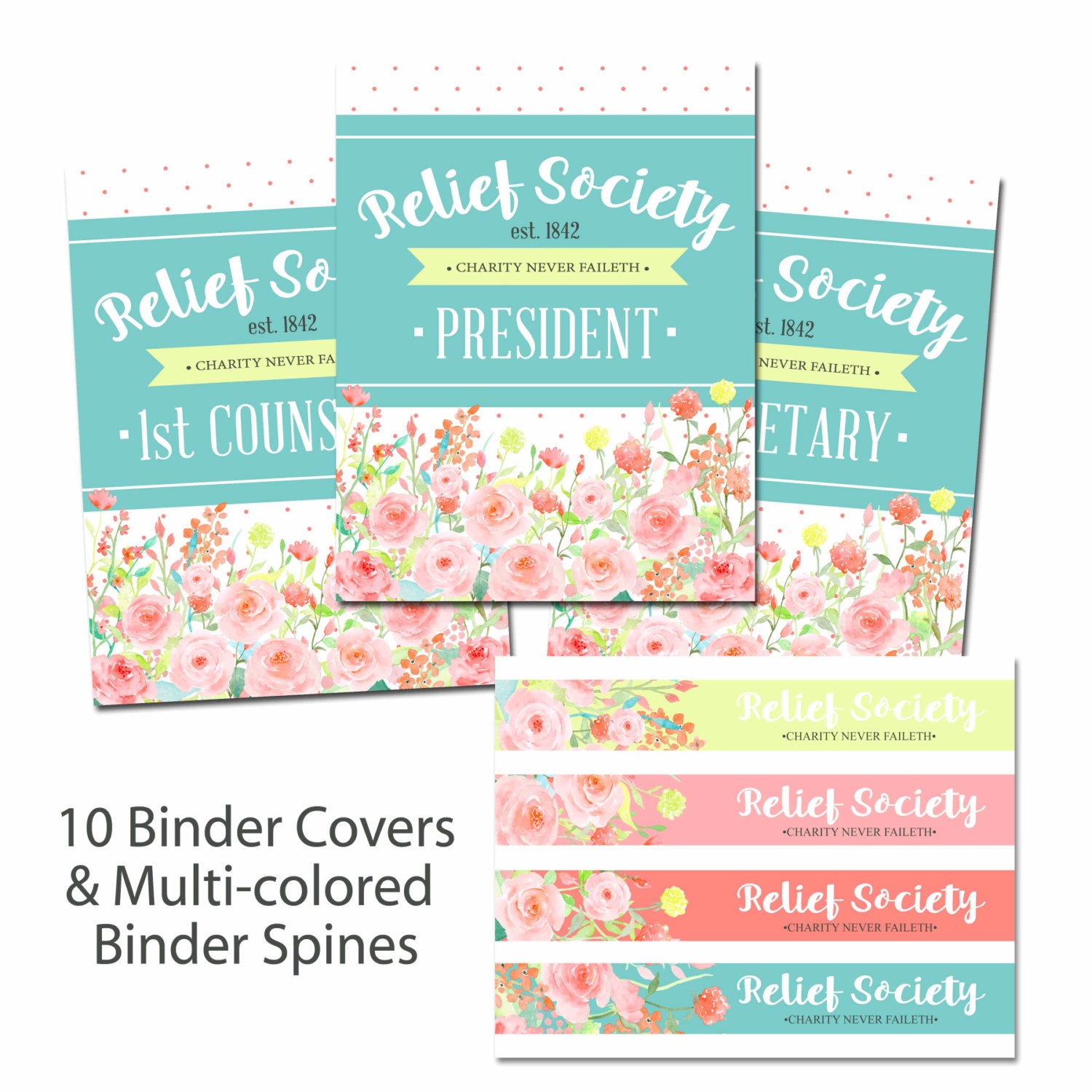 LDS Relief Society Binder Covers & Spines-instant Download Printables ...