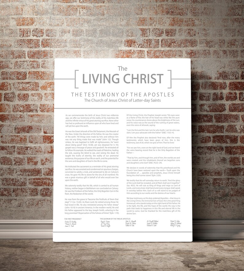LDS the Living Christ and Family Proclamation Printable-clean | Etsy