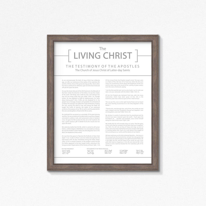 LDS the Living Christ and Family Proclamation Printable-clean | Etsy