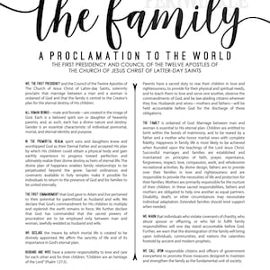 LDS Family Proclamation-printable-multiple Size Included-instant ...